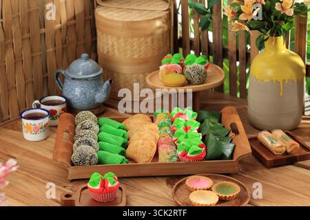 Kue Basah, Jajan Pasar Tampah. Various Indonesian Traditional Snack ...