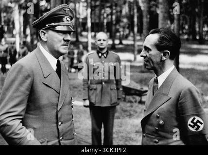 1940s Adolf Hitler, Joseph Goebbels and Hermann Goering as Nazi ...