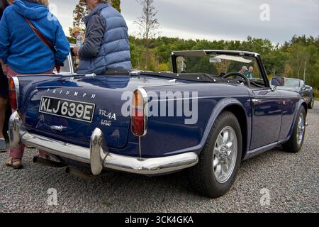 Triumph TR4 A 1967 roadster in blue. British sports car convertible ...