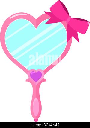 beauty makeup mirror frame cartoon vector graphic Stock Vector Image ...
