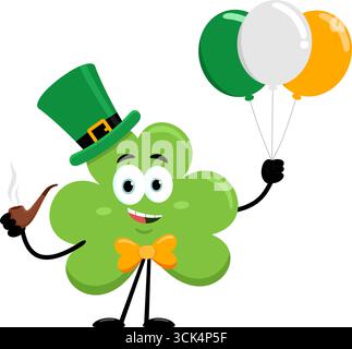 With flag party hat mascot cartoon Stock Vector Image & Art - Alamy