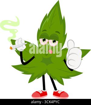 Illustration mascot design of the middle finger with hands and feet ...