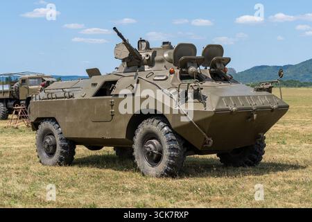 Old soviet BRDM-2 armored reconnaissance vehicle on open field Stock ...