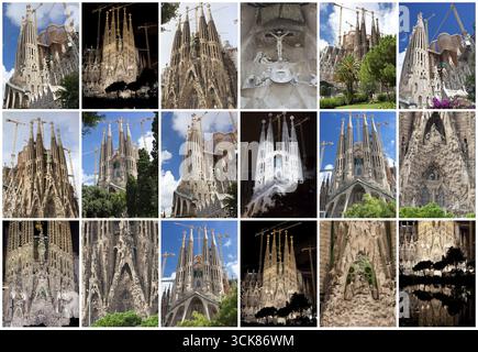 Famous architecture masterpiece Sagrada Familia in Barcelona, Spain ...
