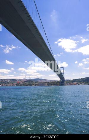 Famous Bosphorus Bridge connecting Asia and Europe, Istanbul Stock ...