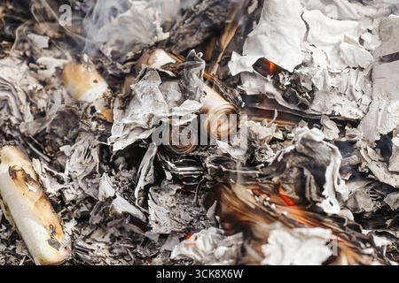 Burning Documents - destroying evidence with fire Stock Photo - Alamy