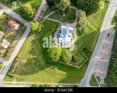 Aerial view of St. Erik bastion part of the outer fortifications of ...