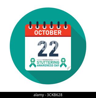 Icon calendar day - 22 October. 22 days of the month, vector ...