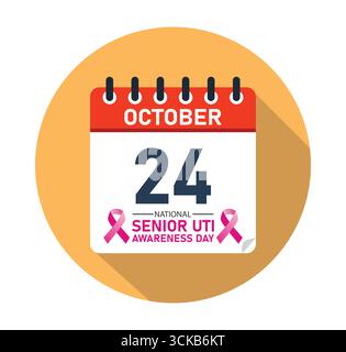 National Senior UTI Awareness Day Vector Illustration. October 24 ...