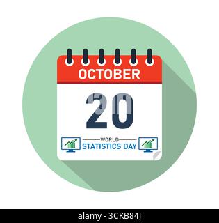 World Statistics Day. 20 October. Vector illustration. Suitable for ...