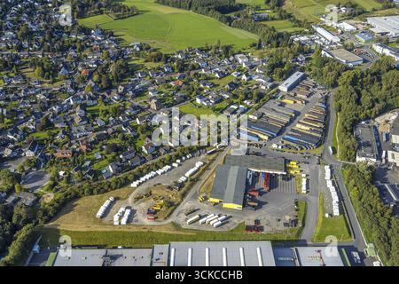 Aerial view, Krombacher Logistic Container Lagerplatz Littfeld ...
