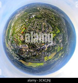 Aerial view, local view district Helfe, catholic hospital Hagen St ...
