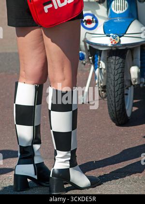 Knee high 60s boots at The Brighton Mod Weekender 2025, England Stock ...