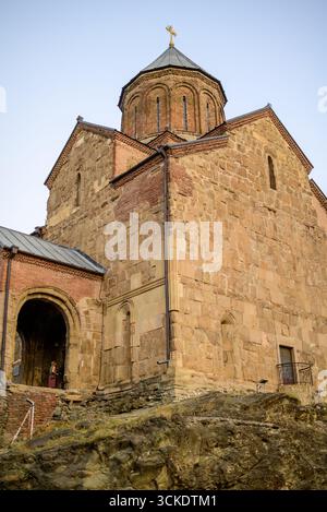 Metekhi Church above the Kura river in Tbilisi, Georgia, Asia Stock ...