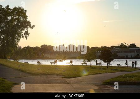 Sarnia,Canada. 10th September, 2025. The Blue Water Bike Path in Sarnia ...