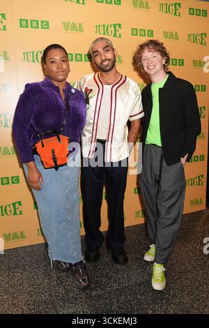 Maisah Thompson (left) and Eros Vlahos at a screening for series two of ...