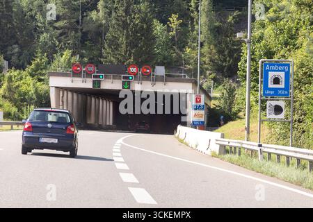 Ambergtunnel, Rheintalautobahn A14, Vorarlberg, Österreich // Amberg ...