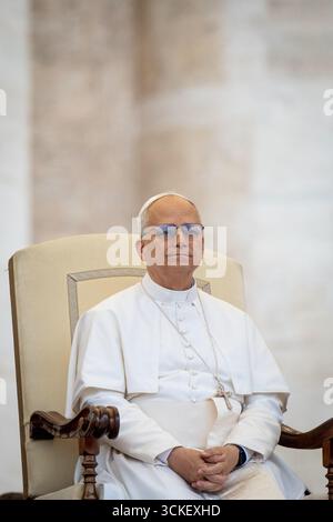 Pope Leo XIV leads his weekly general audience in St. Peter's square at ...