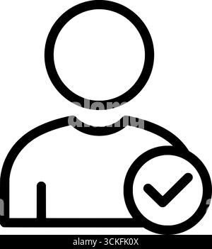 User Profile Icon with Verified Checkmark Symbol Stock Vector Image & Art - Alamy