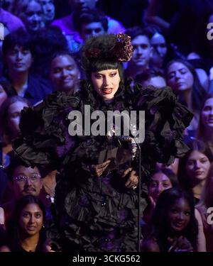 Lady Gaga receives MTV's VMA for 'Artist of the Year' onstage during ...