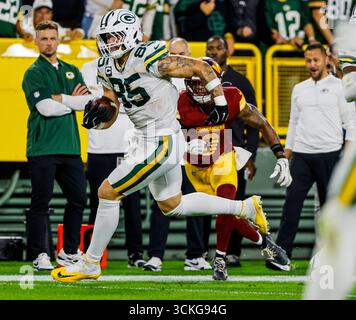 Washington Commanders safety Will Harris (3) knocks the ball away from ...