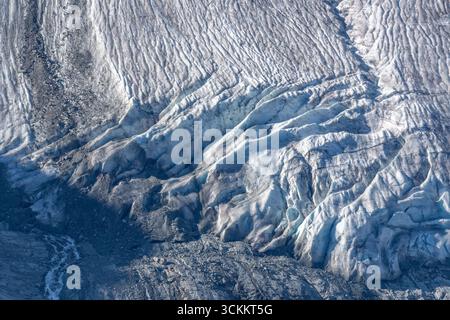 Intricate patterns of ice and rock are showcased in this stunning ...