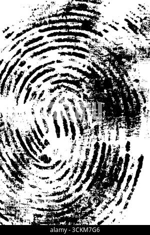Vintage vinyl record grooves spiral pattern with grunge distressed ...