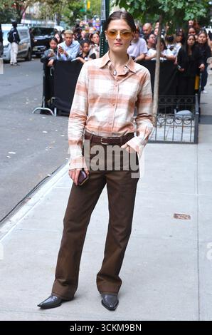 Louisa Jacobson arrives at the Calvin Klein show during the fashion ...