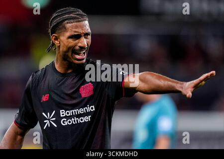 Loic Bade of Bayer Leverkusen during the Manchester City v Bayer 04 ...