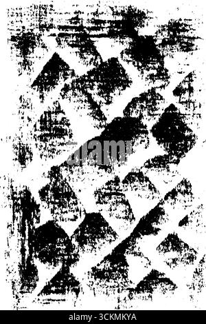 Grungy, edgy textured angular geometric spiral, swirl, twirl element ...