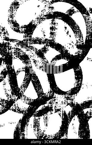 Artistic messy random line circles background pattern abstract. Vector ...