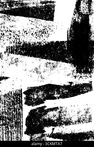 Abstract monochrome brush texture with harsh lines for design overlay ...