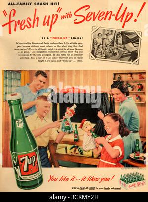 Vintage Fresh Up with 7up soft drink company rectangular metal ...