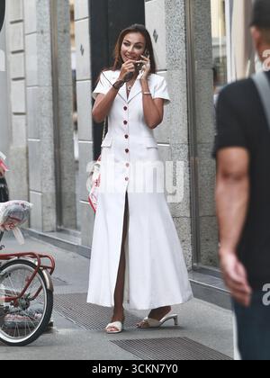 Milan, Madalina Ghenea, a Romanian model and actress, arrives at the ...