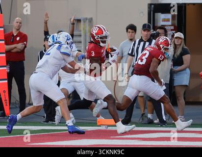 BLOOMINGTON, IN - SEPTEMBER 12: Omar Cooper Jr. #3 of the Indiana ...