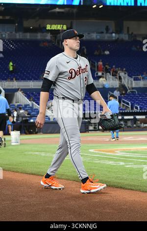 Detroit Tigers starting pitcher Tarik Skubal kicks the pitchers mound ...