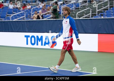 Tomas MACHAC (CZE) during Davis Cup - Final Eight, International Tennis ...