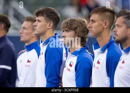 Tomas MACHAC (CZE) during Davis Cup - Final Eight, International Tennis ...