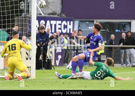 Patro Eisden's goalkeeper Julien Devriendt pictured in action during a ...