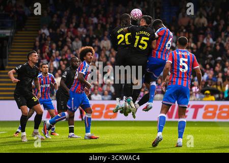 Sunderland's Omar Alderete and Nordi Mukiele collide during the Premier ...