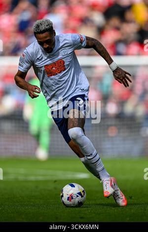 Daniel Jebbison (9 Preston North End) during the Sky Bet Championship ...