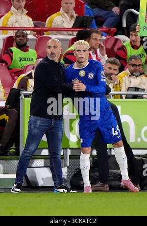 Alejandro Garnacho of Chelsea during the Chelsea v Brentford Premier ...