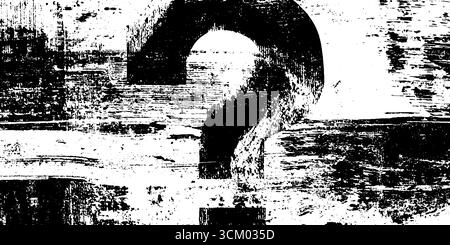 Grungy seamless question mark icon with brush smear design for creative ...