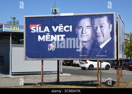 Billboard of SPD (Freedom and Direct Democracy), Tomio Okamura Stock ...