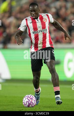 Michael Kayode of Brentford during the Premier League match Chelsea vs ...