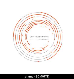 Abstract connect circles illustration with twirl design Stock Vector ...