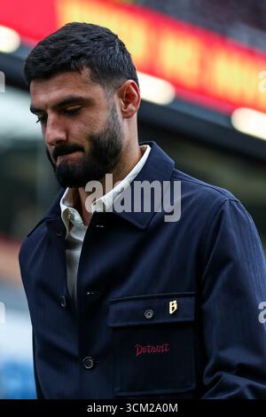 Armando Broja of Burnley arrives at stadium ahead of the Premier League ...