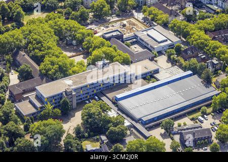 Aerial view, Osterfeld comprehensive school with construction site ...