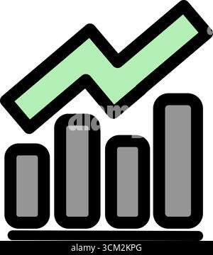 This icon visually represents a business report- It features a pie ...
