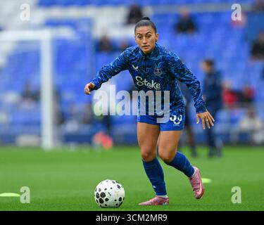 Goodison Park Maz Pacheco (Everton number 33) celebrating winning with ...